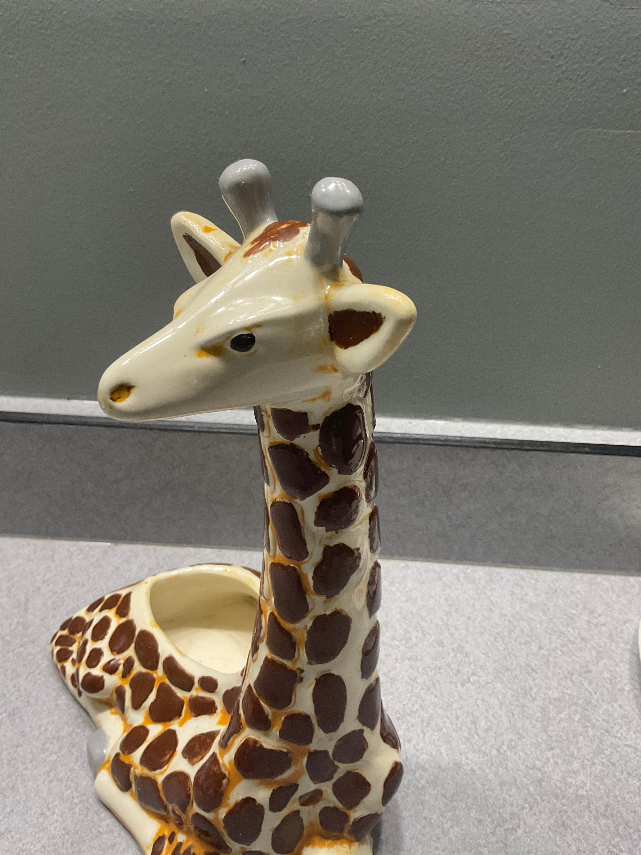 Ceramic Giraffe Planter. - Etsy