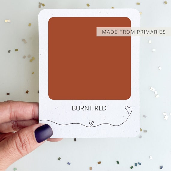 Polymer Clay Color Guide Burnt Red Color Recipes Cernit DIY | Etsy