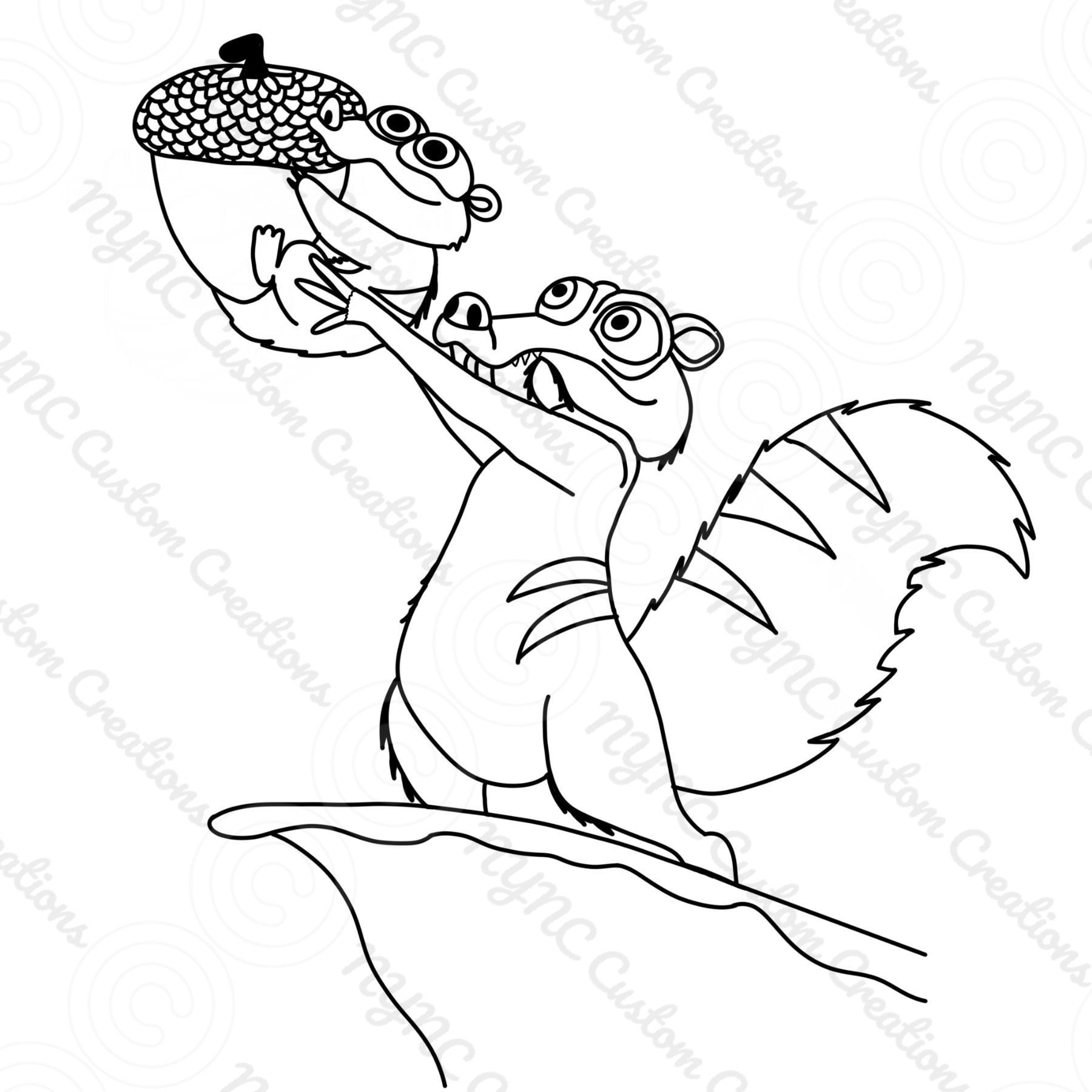 Scrat and Baby Scrat - Etsy