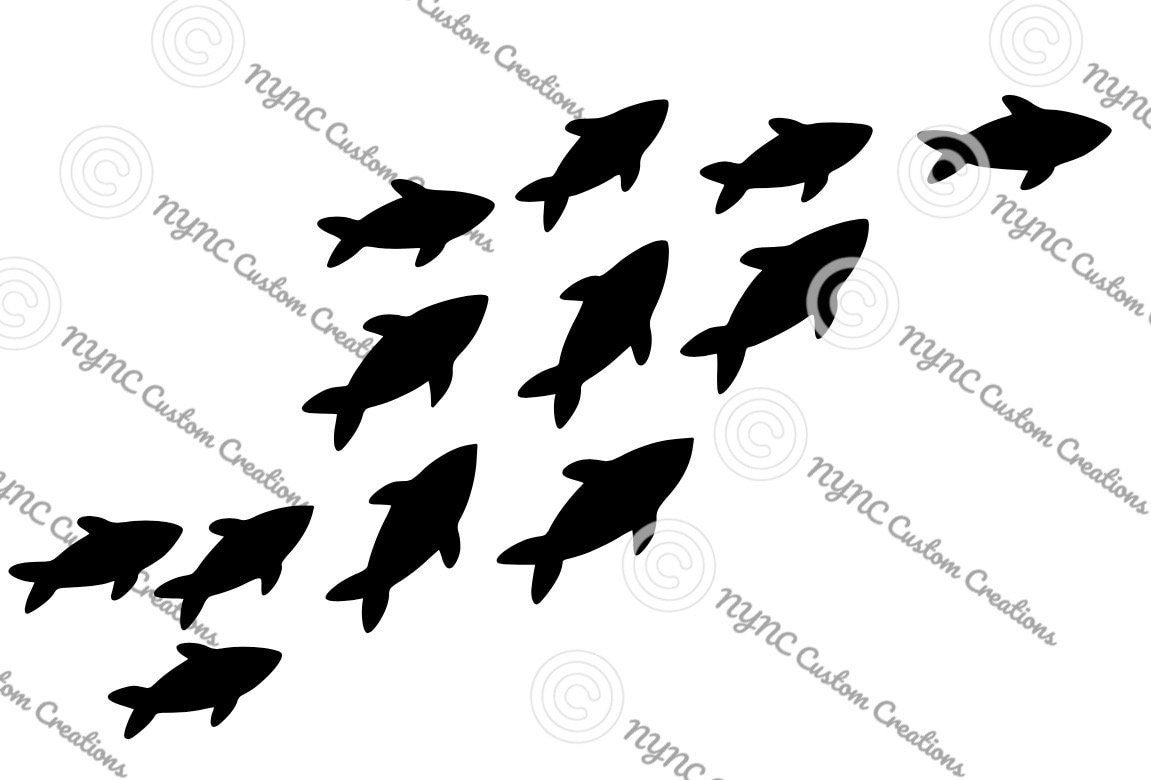 School of Fish SVG - Etsy