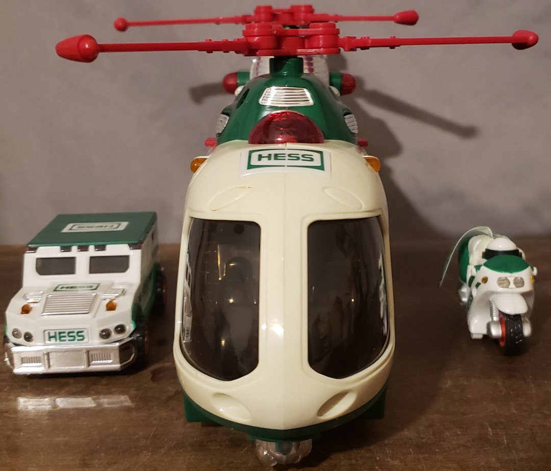 2001 Hess Helicopter With Motorcycle & Cruiser - Etsy