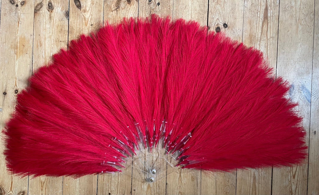 Large Vegan Burlesque Fans - Cruelty Free "feather" Fans - Etsy