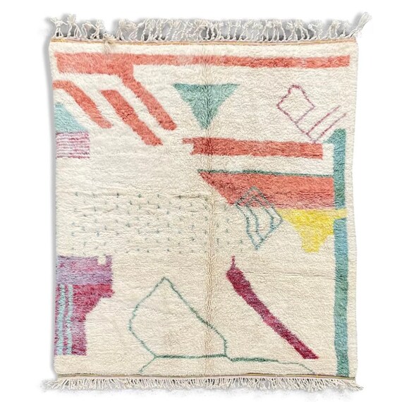 Mrirt Moroccan Modern Wool Rug 205x260 Cm Morocco Rug - Etsy