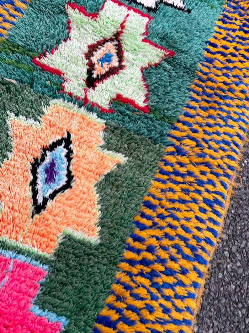 Handmade Moroccan Berber Hallway Rug, Colorful and Elegant-traditional ...