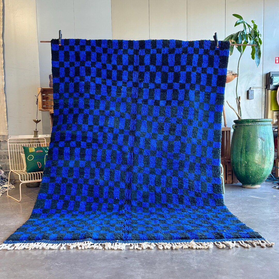 Custom Blue Berber Moroccan Rug – Custom Handmade Wool Rug | Luxury ...