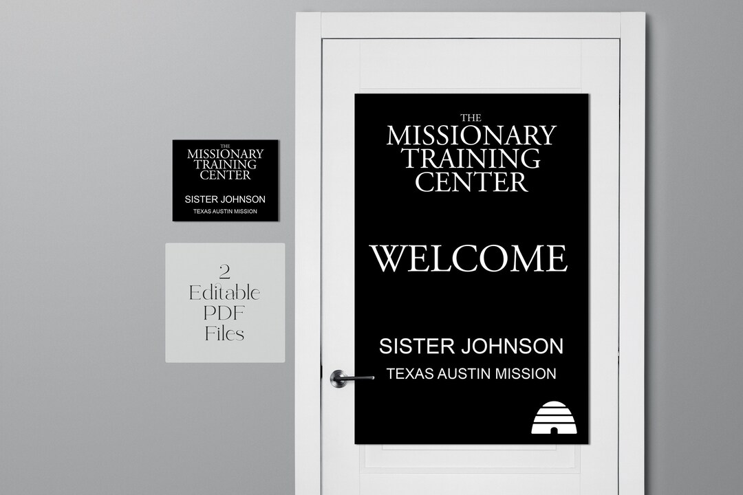 Two Custom Welcome to the MTC Sign Missionary Training Center Sign MTC ...