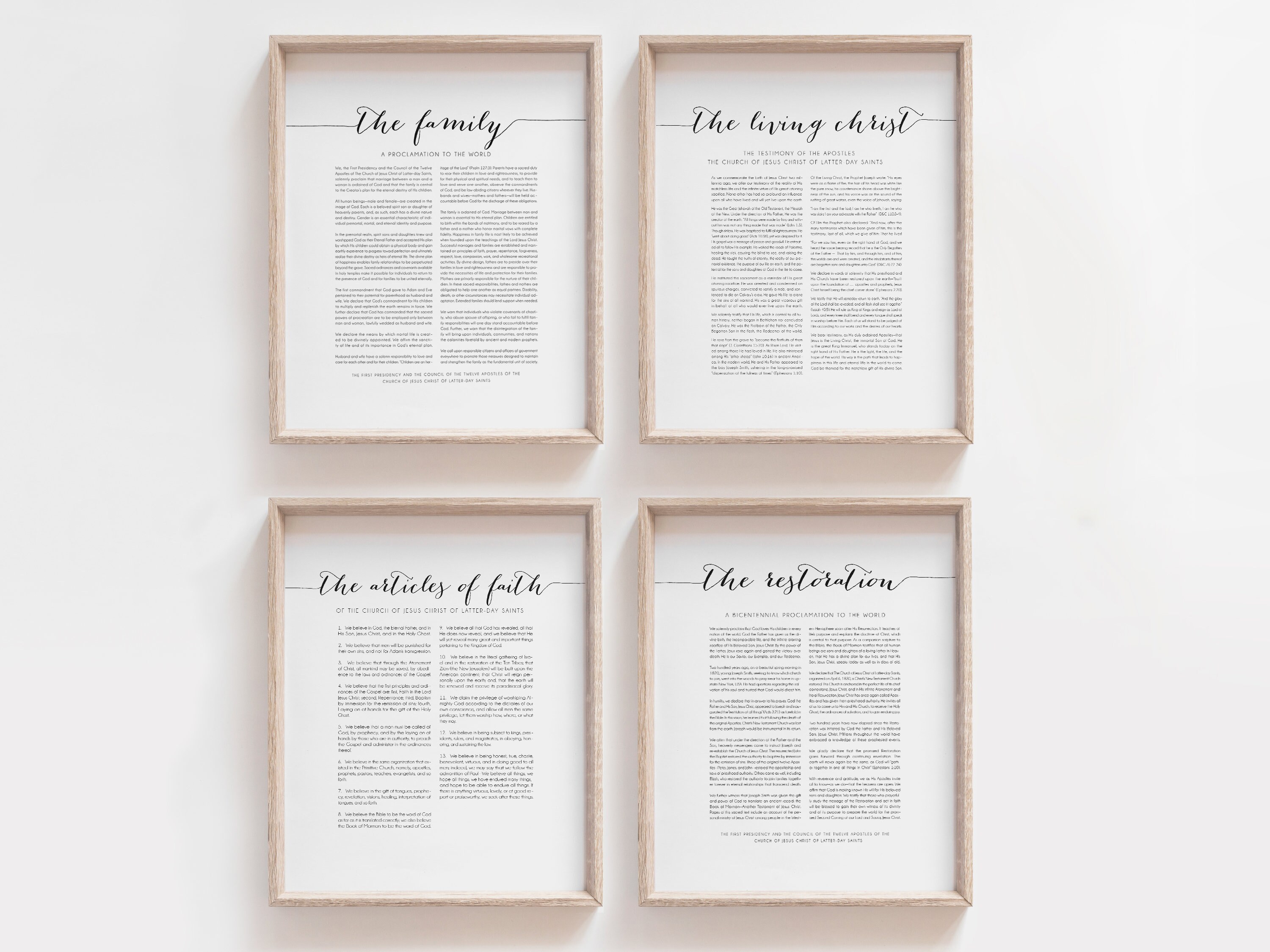 Modern LDS Set Digital Printable Proclamation the - Etsy