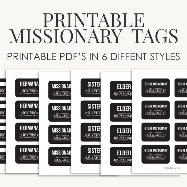 Lds Missionary Name Tag - Etsy