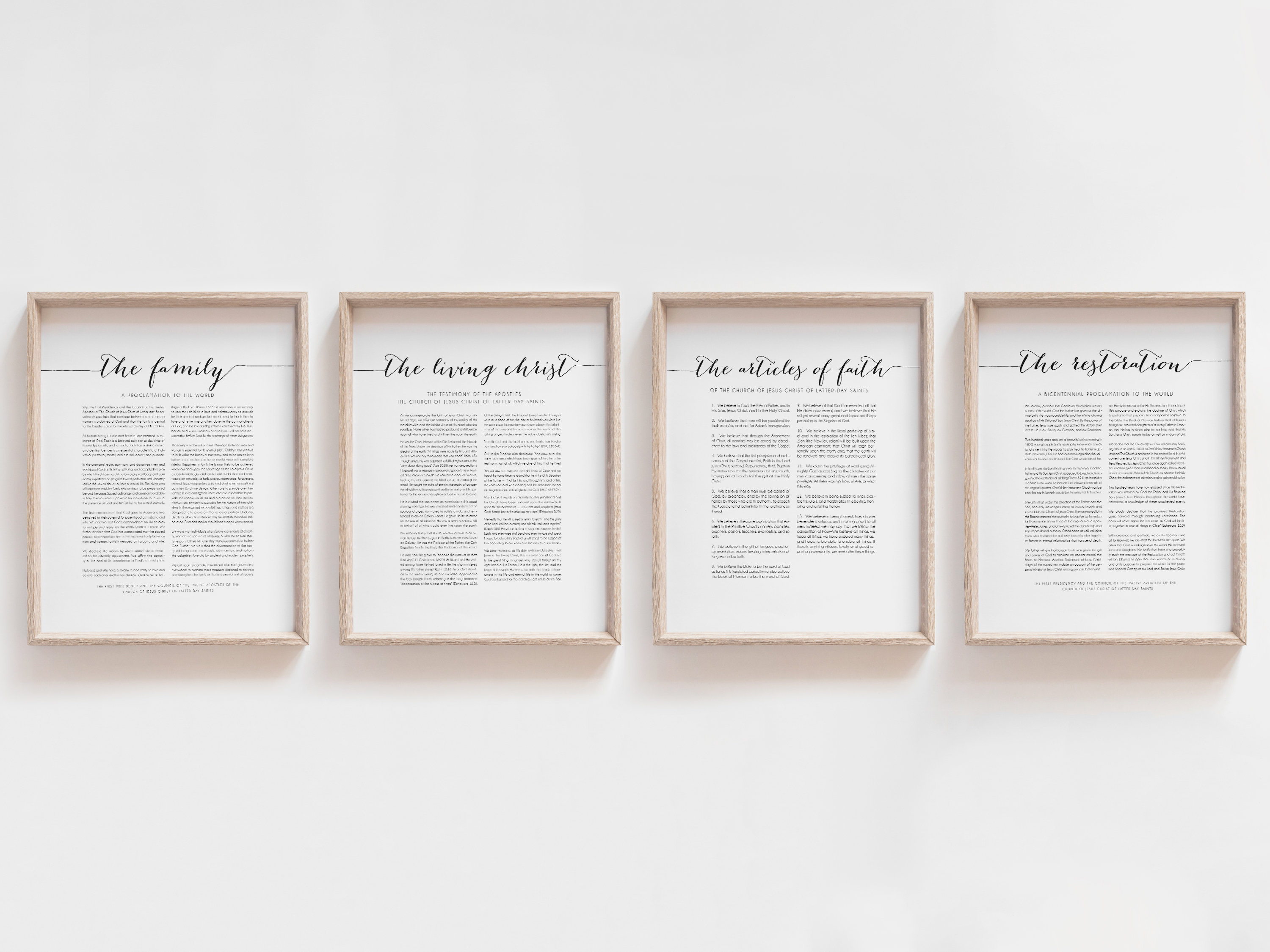Modern LDS Set Digital Printable Proclamation the - Etsy