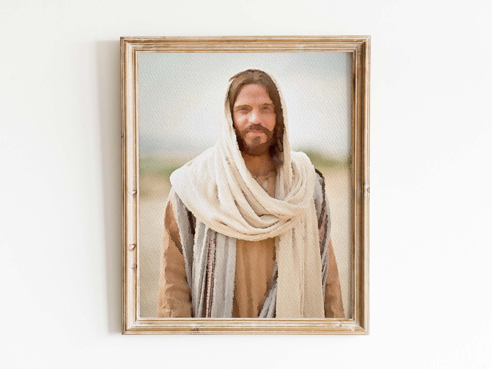 Watercolor Jesus the Christ Art Jesus Picture Digital - Etsy
