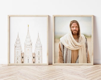 LDS Temple Painting, Salt Lake Temple Watercolor Painting, Utah Temple ...