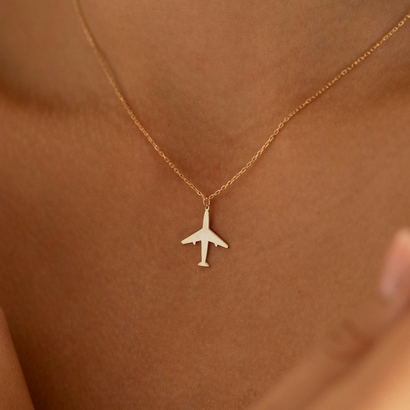 Airplane Necklace - Etsy