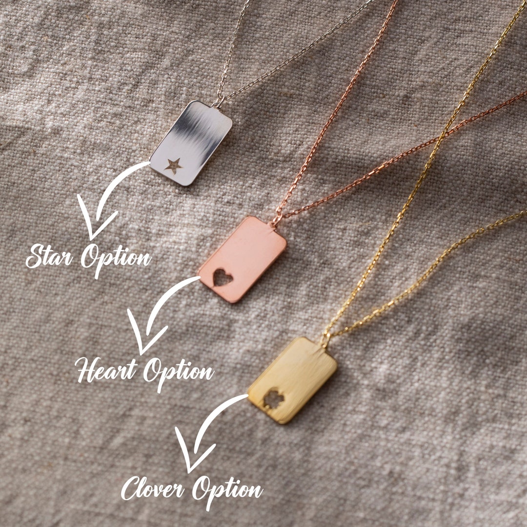 Laser Engraved Necklace W/symbol | Custom Engraved Necklace, Engraved ...