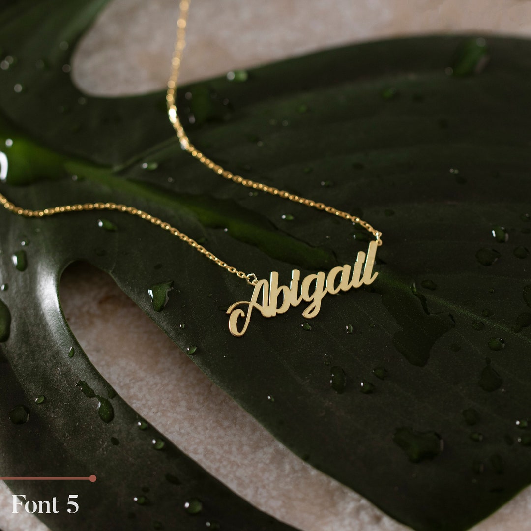 Personalized Name Necklace, Custom Name Necklace Gold | 14K Gold Name ...