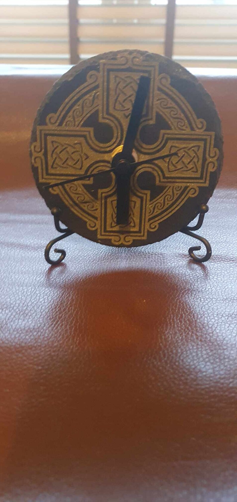 Slate Celtic Inspired Clock, Clocks, Made in Ireland, 10cm, 100mm ...