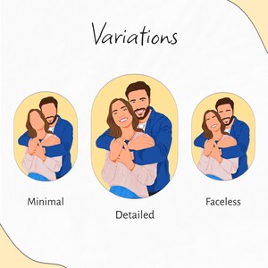 Best Friend Portrait, Faceless Portrait, Custom Illustration, Portrait ...