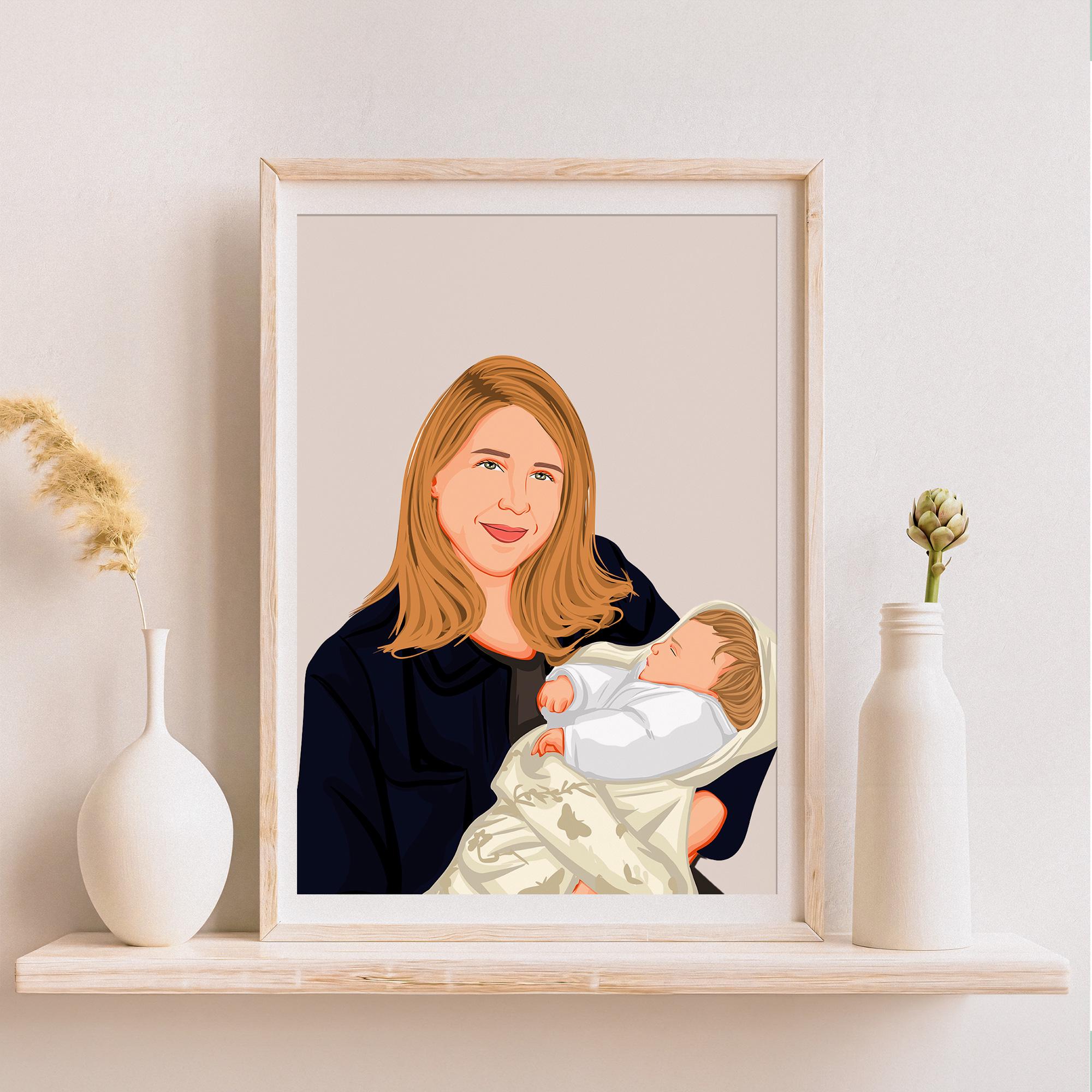 Custom Family Illustration, Faceless Portrait, Personalized Gift, Add ...