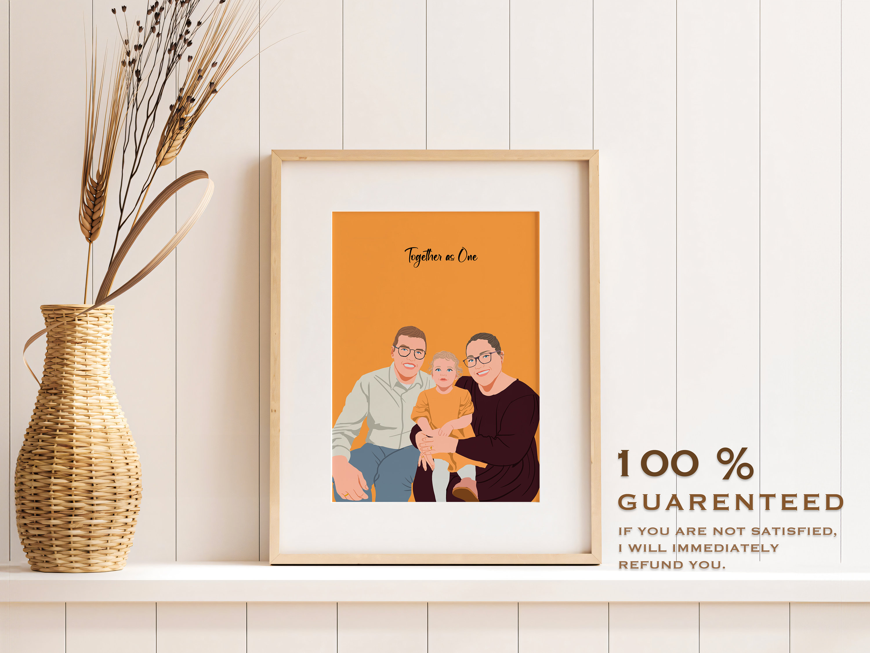 Cartoon Family Portrait: Personalized Illustration, Gift for Parents - Etsy