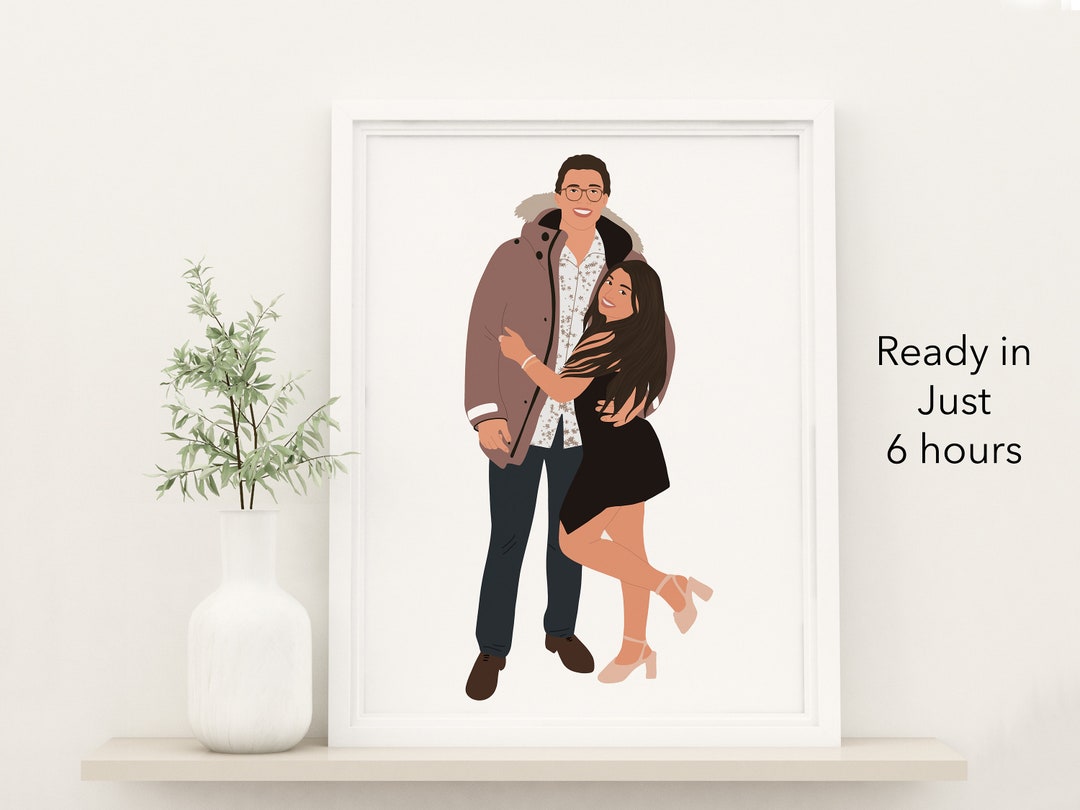 Faceless Portrait, Custom Illustration, Cartoon Portrait, Boyfriend ...