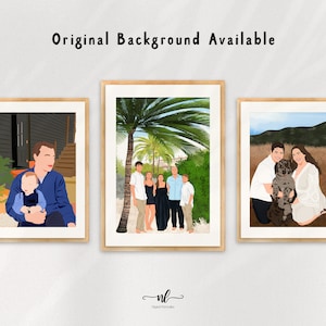 Best Friend Portrait, Faceless Portrait, Custom Illustration, Portrait ...