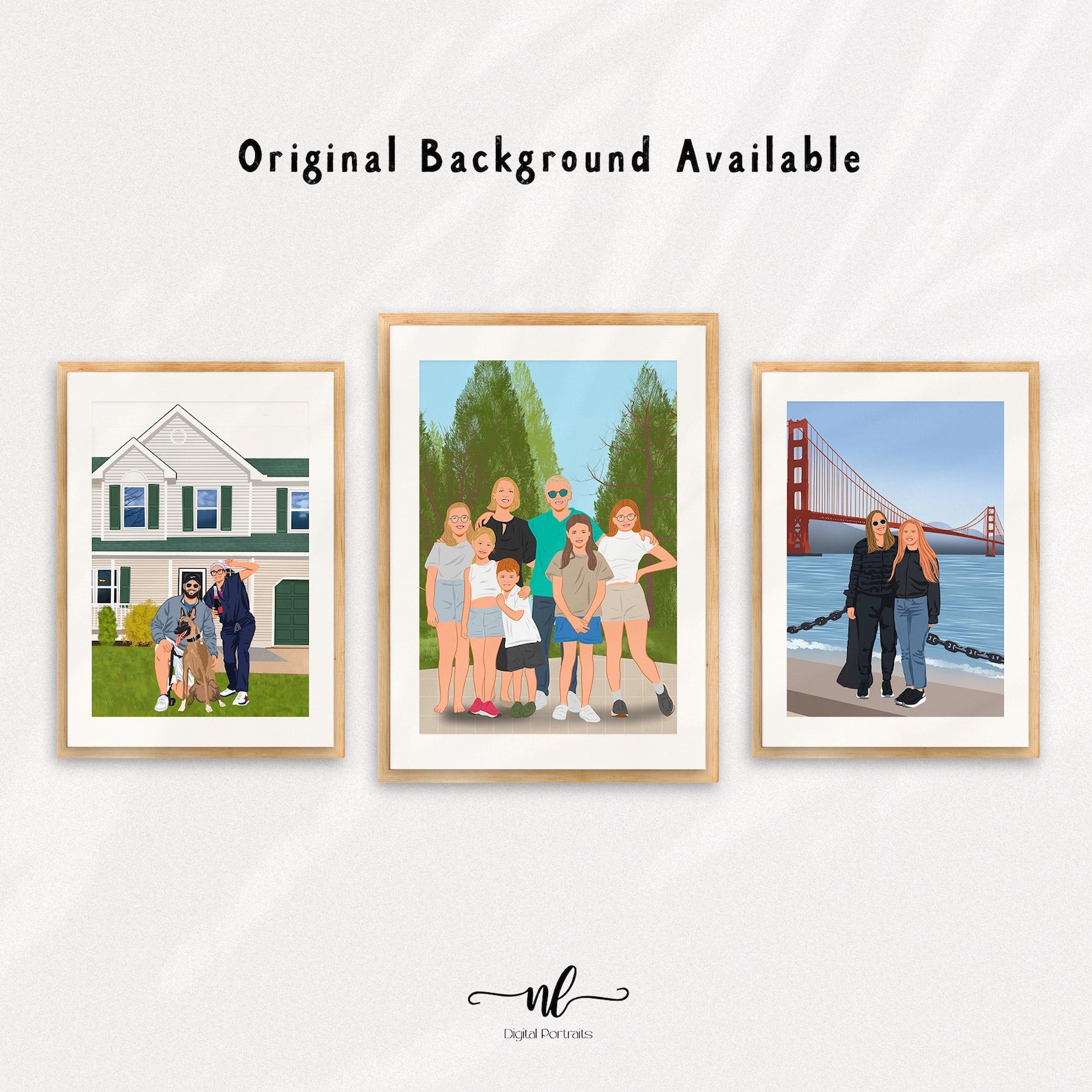 Custom Family Illustration, Faceless Portrait, Personalized Gift, Add ...