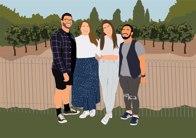 Custom Family Portrait From Photo Family Portrait - Etsy