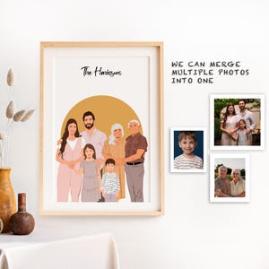 Best Friend Portrait, Faceless Portrait, Custom Illustration, Portrait ...