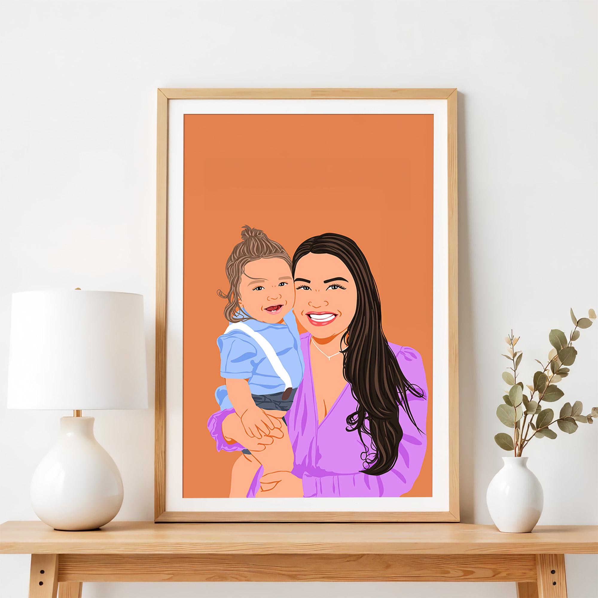 Custom Family Illustration, Faceless Portrait, Personalized Gift, Add ...