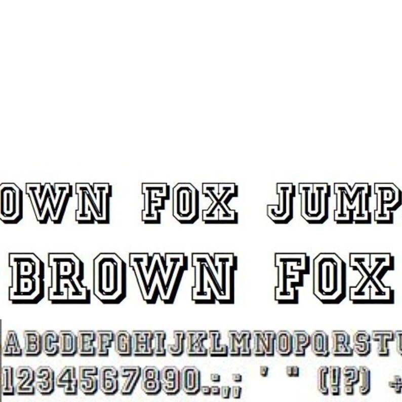 Bold Jersey Stencil Font | Jersey Stencil Font | Bold Font | Jersey ...