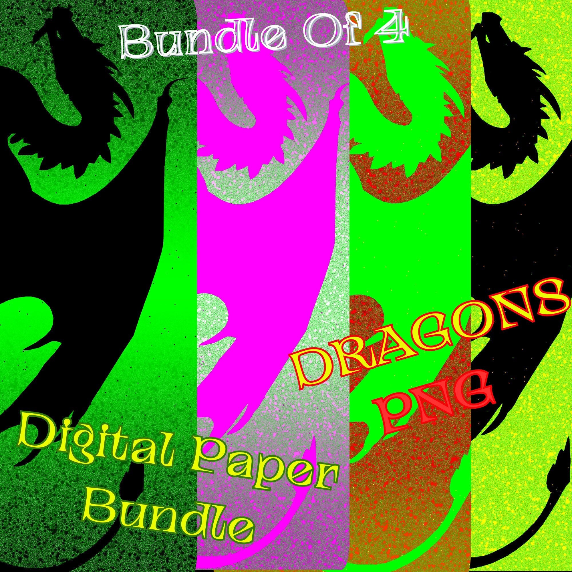 Dragons Digital Paper Bundle Dragons Digital Paper Dragons Paper ...