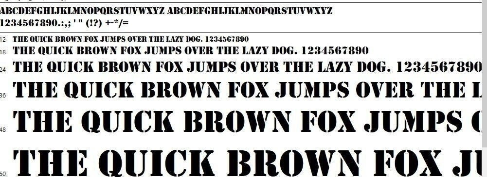 Military Stencil Font Dark Stencil Font Font Stencil - Etsy