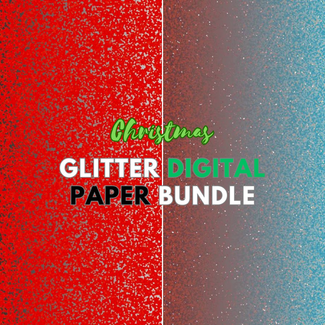 Christmas Glitter Digital Paper Bundle Christmas Glitter - Etsy Canada