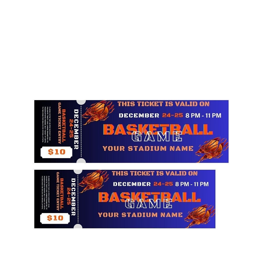 Editable Basketball Game Ticket | Basketball Game Ticket | Basketball ...