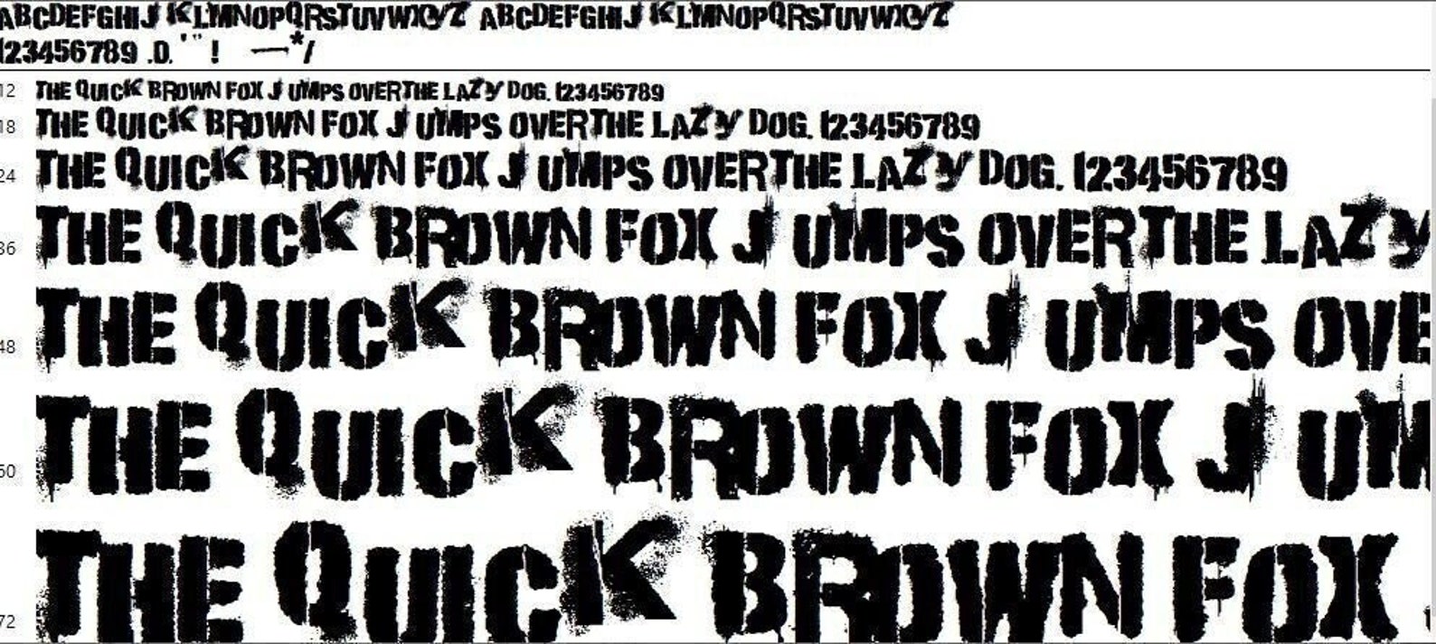 Distressed Military Stencil Font Distressed Stencil Font Distressed ...