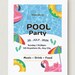 Pool Invitation - Etsy