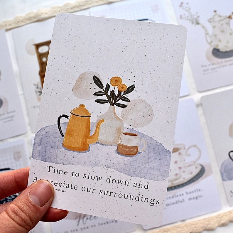 Cute Postcards Inspirational Quotes Illustrated Card - Etsy