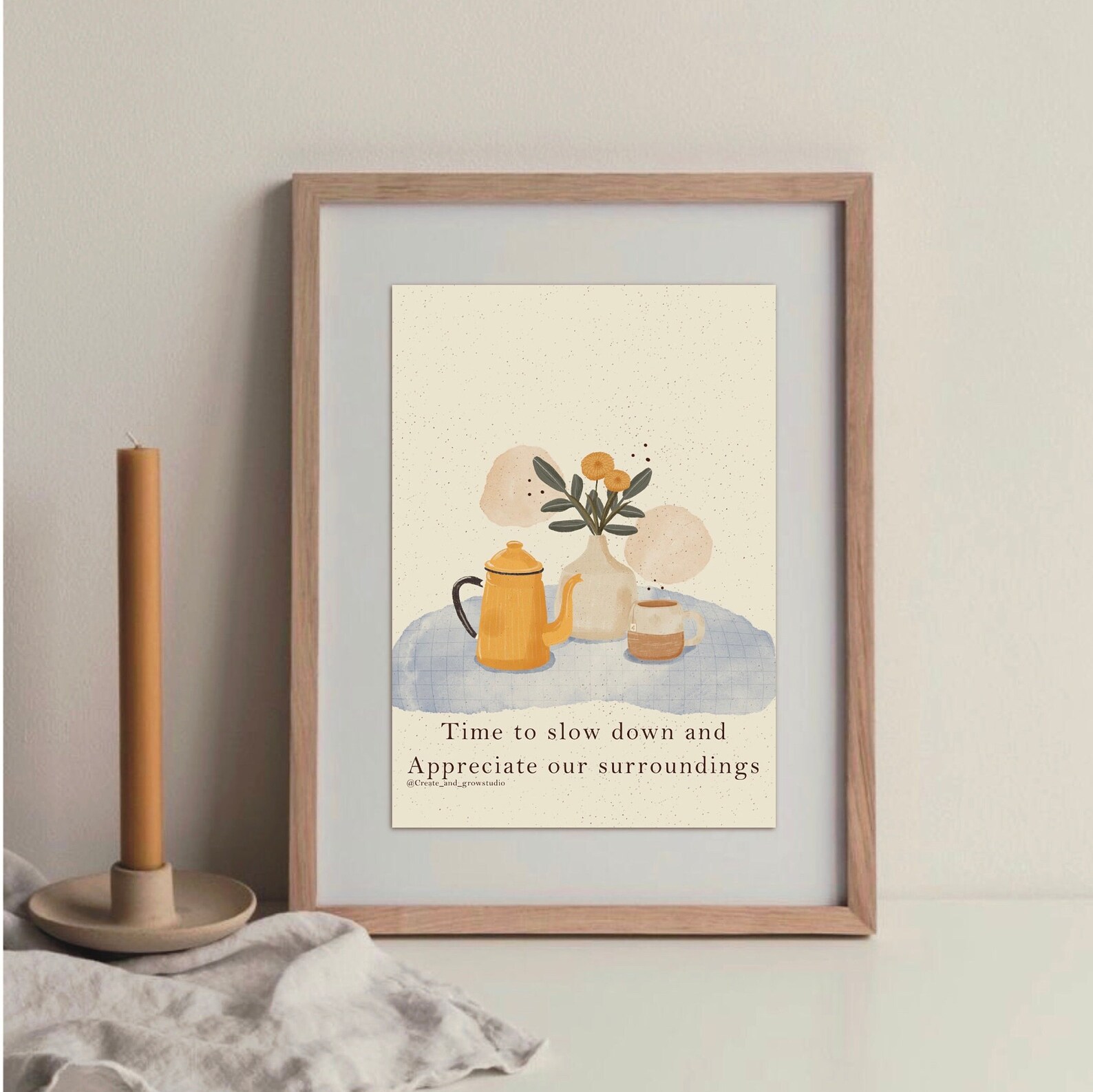 Time to Slow Down Art Print Hygge Wall Art Fall Wall Art - Etsy