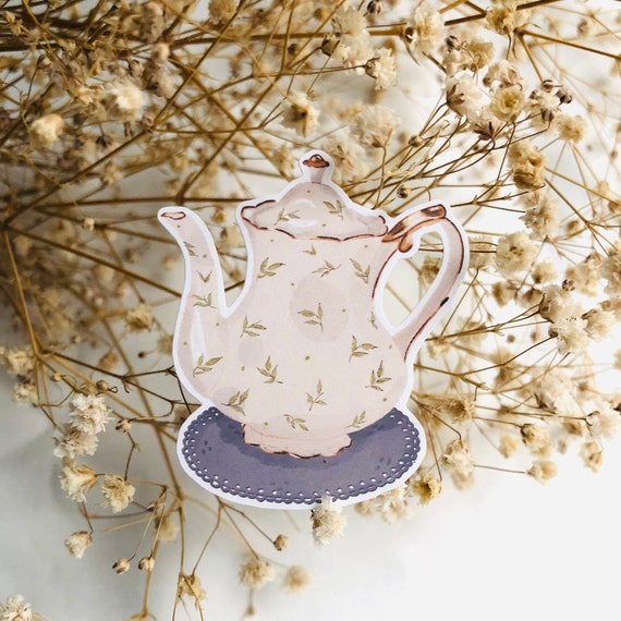 Tea Time Vinyl Sticker Tea Pot Sticker Tea Lover Sticker | Etsy