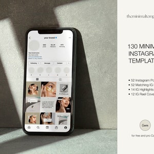 130 Minimalist Instagram Templates, Aesthetic Instagram Templates ...