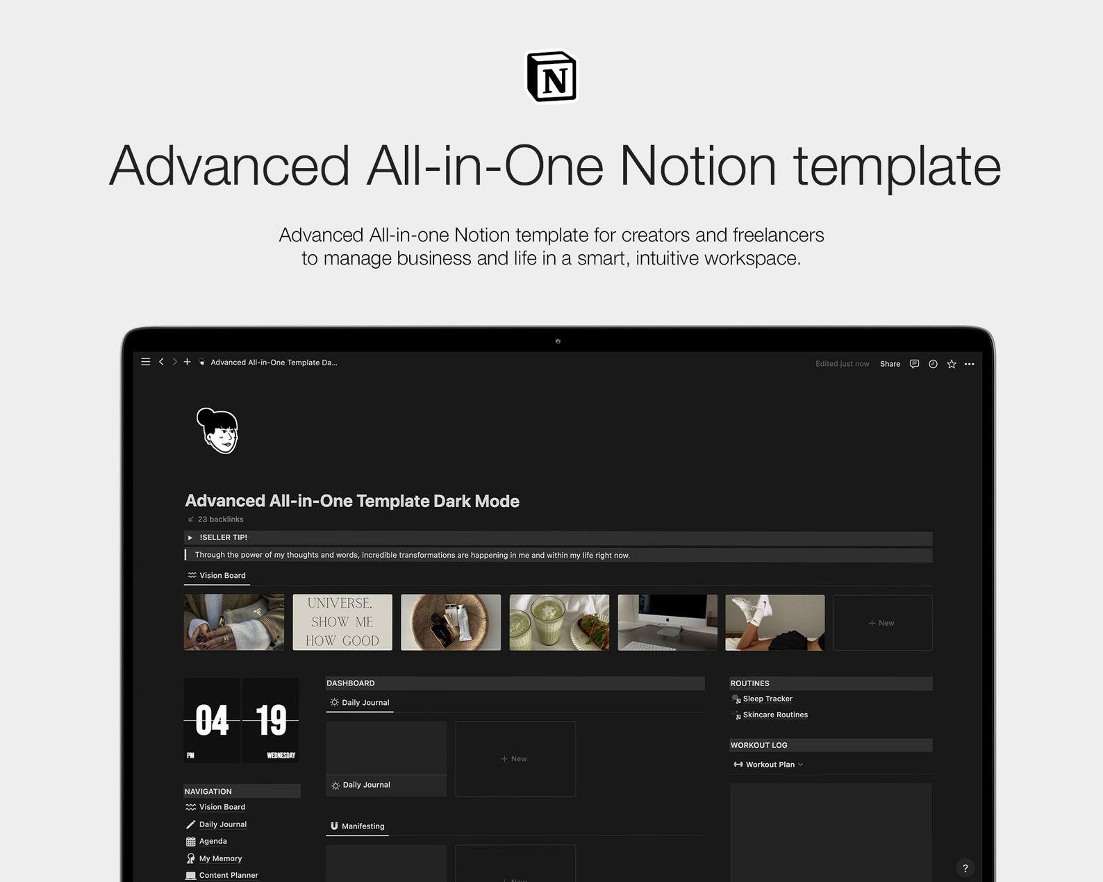 Notion All-in-one Template, Notion Template Ultimate Life Planner, Notion Template ADHD, Notion ...
