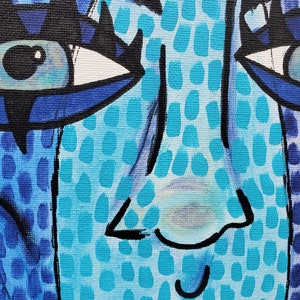 IM SO BLUE Original Portrait Painting - Etsy