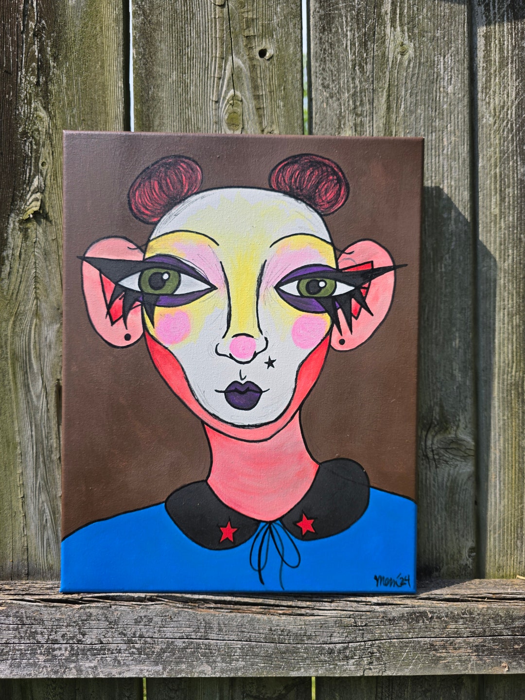 MARV Original Portrait Painting - Etsy