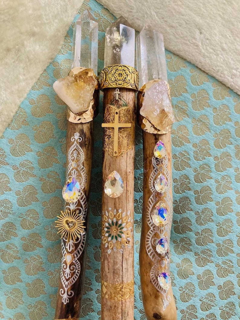 Diamond Light Magic Wands, Metatron Magic Wand Citrine & Clear Quartz ...