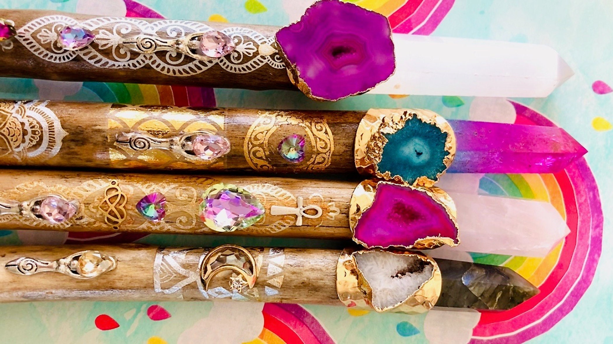 The GODDESS MAGIC Crystal WAND Collection, Magic Wand for Lightworkers ...