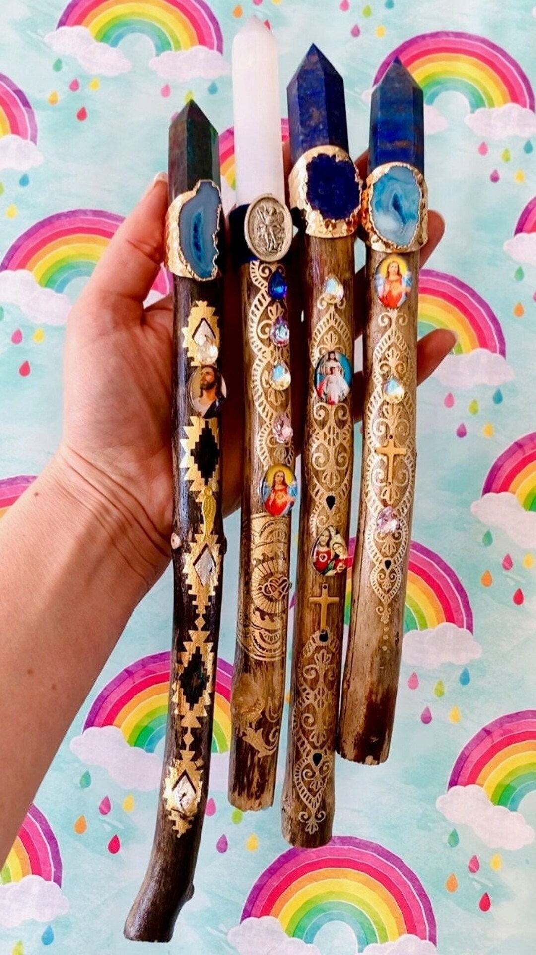 The JESUS Sananda Light Enconded Crystal MAGIC WANDS Collection, Magic ...