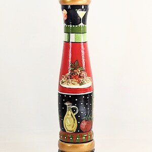 ITALIA. Italian Food Themed Hand-painted Pepper Mill With Decoupage. - Etsy