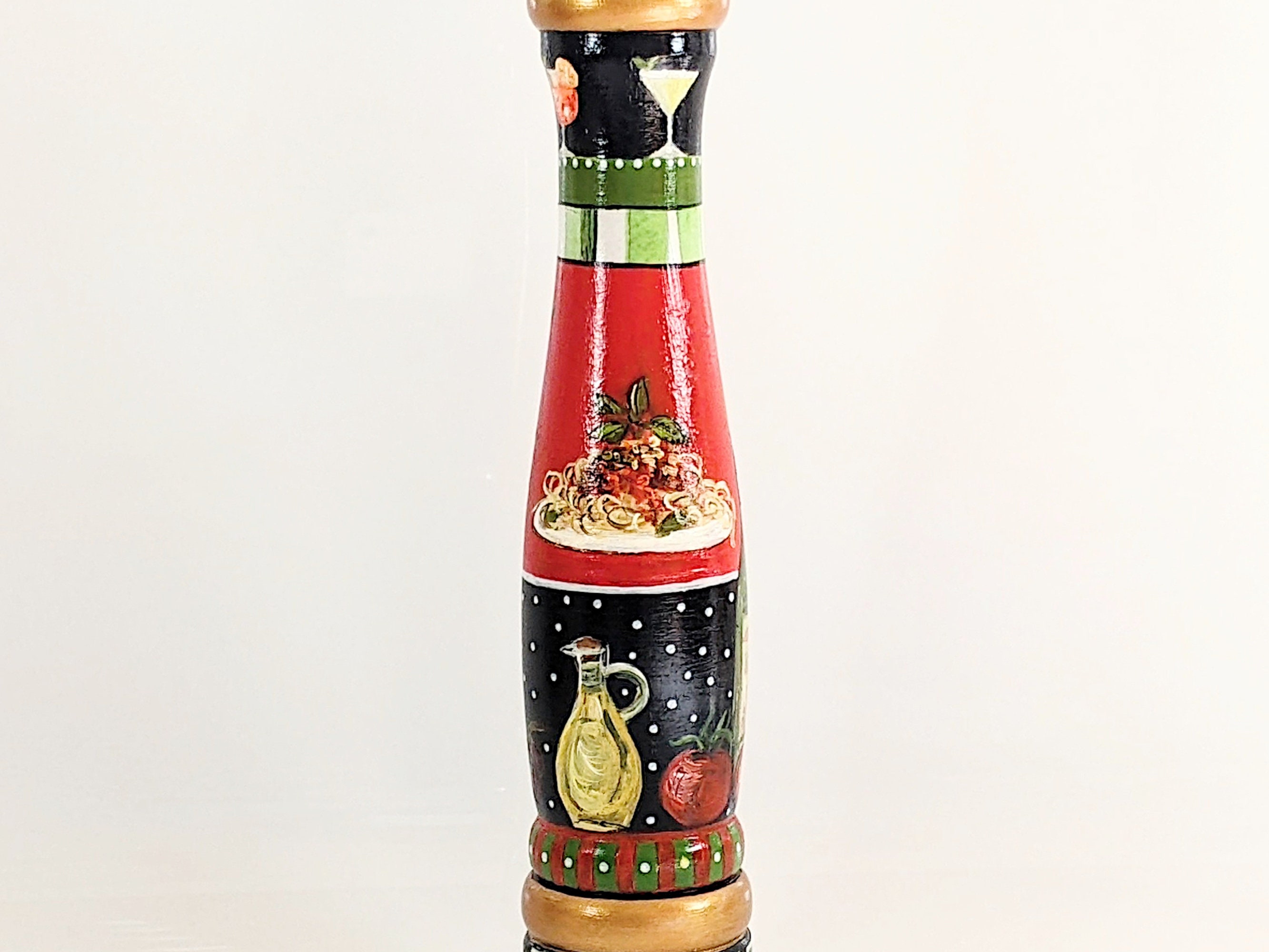 ITALIA. Italian Food Themed Hand-painted Pepper Mill With Decoupage. - Etsy