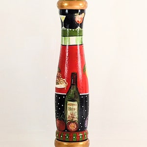 ITALIA. Italian Food Themed Hand-painted Pepper Mill With Decoupage. - Etsy