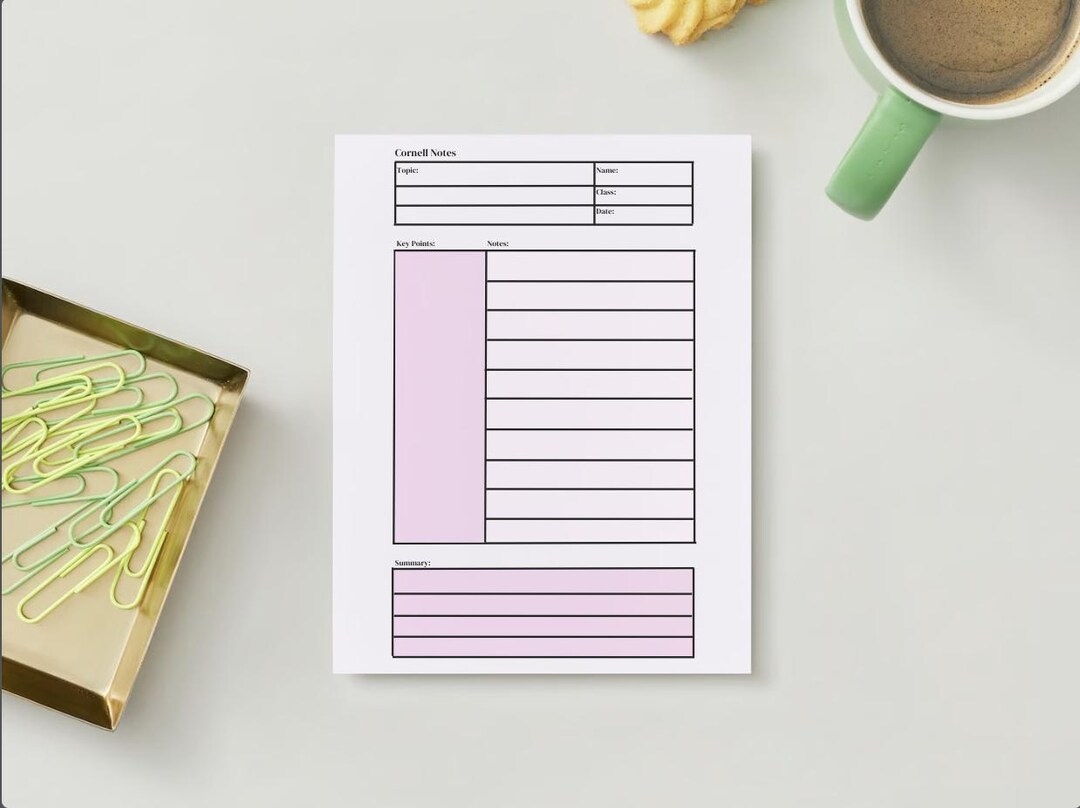 Digital Cornell Notes - Etsy