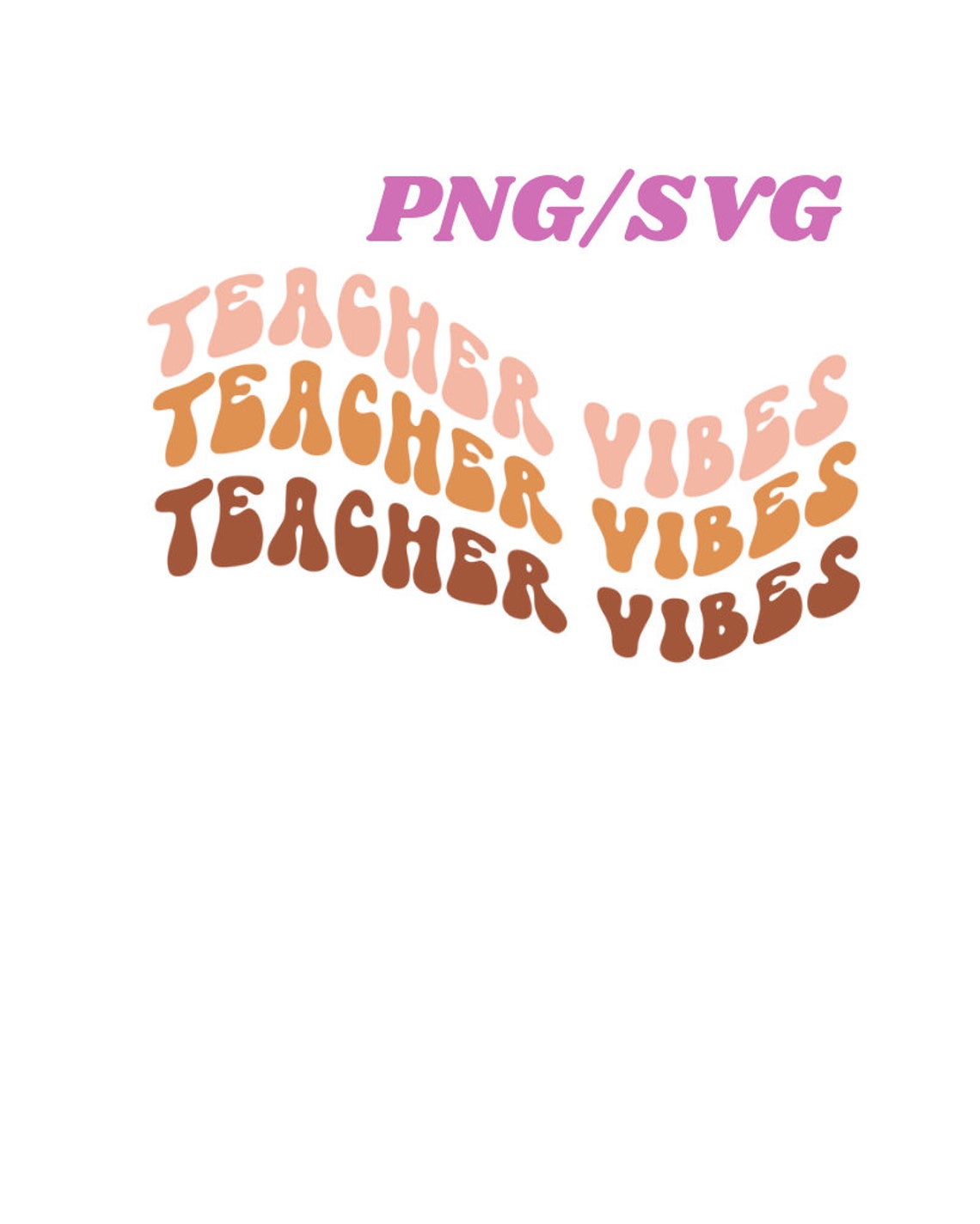 Retro Teacher Vibes PNG/SVG Digital Download Boho Teacher T | Etsy